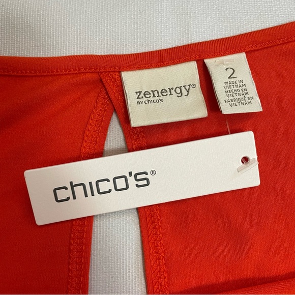 Chico's | Tops | Nwt New Zenergy By Chicos Orange Cageshoulder Tunic ...